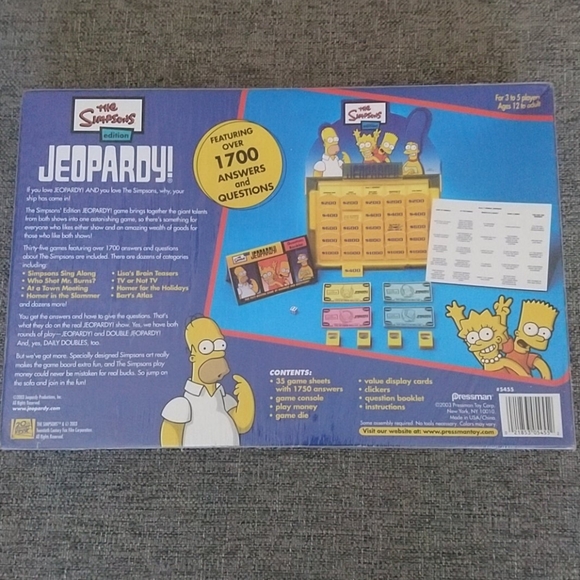 Jeopardy | Toys | Jeopardy Featuring The Simpsons Nwt | Poshmark